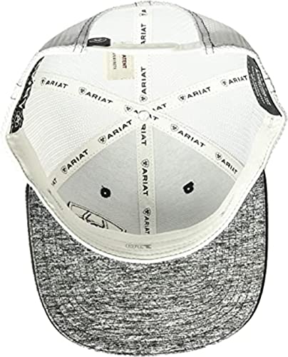 ARIAT Men's White Heather Offset Logo Cap, One Size