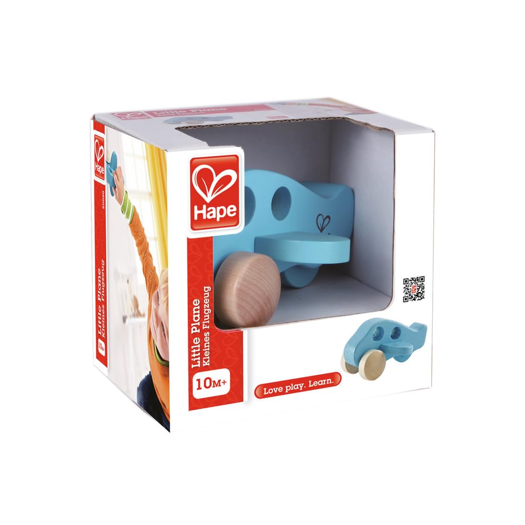 Hape Wooden Mini Airplane| Wooden Educational Learning Toys for Toddler Gift