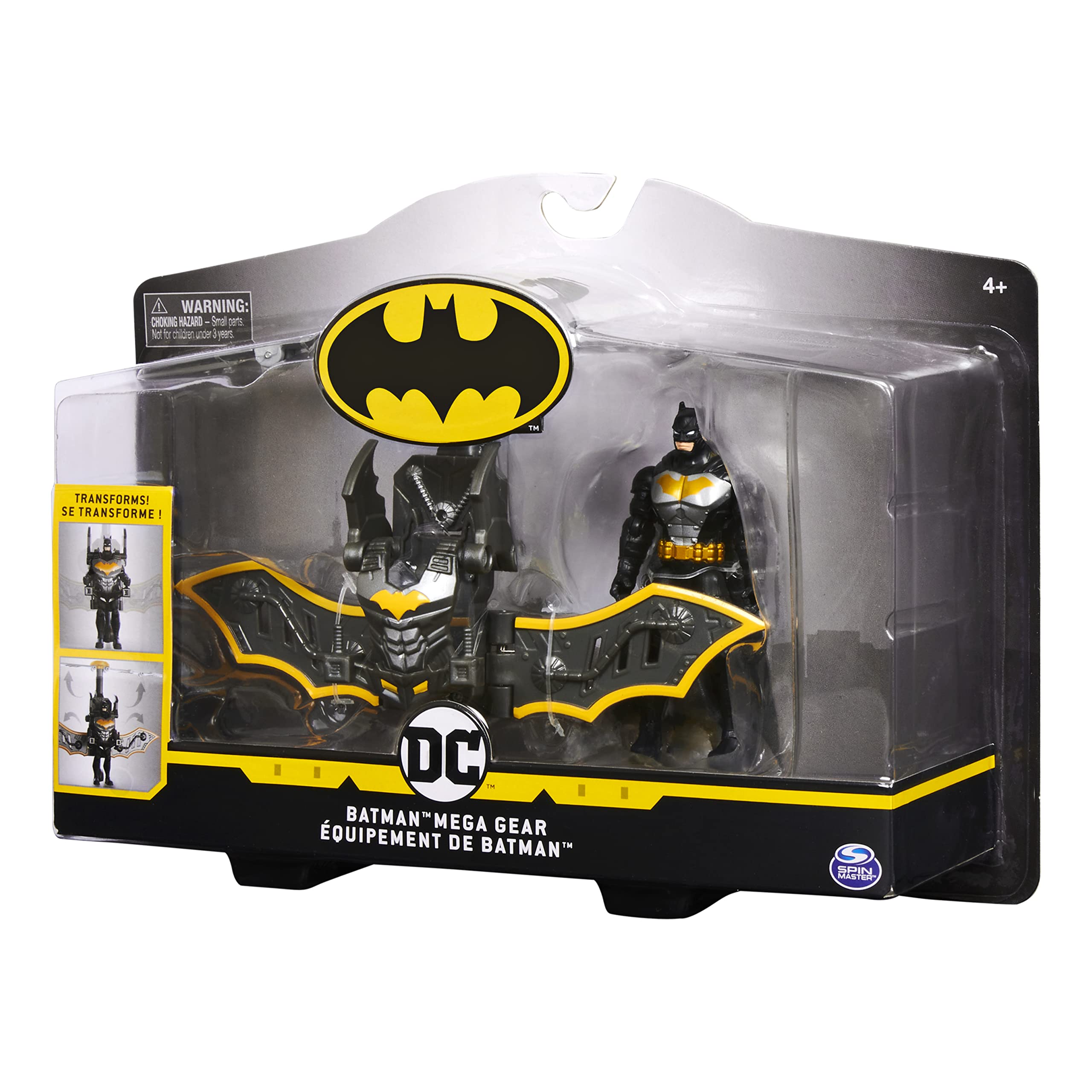 Batman 4-inch Mega Gear Deluxe Action Figure with Transforming Armor