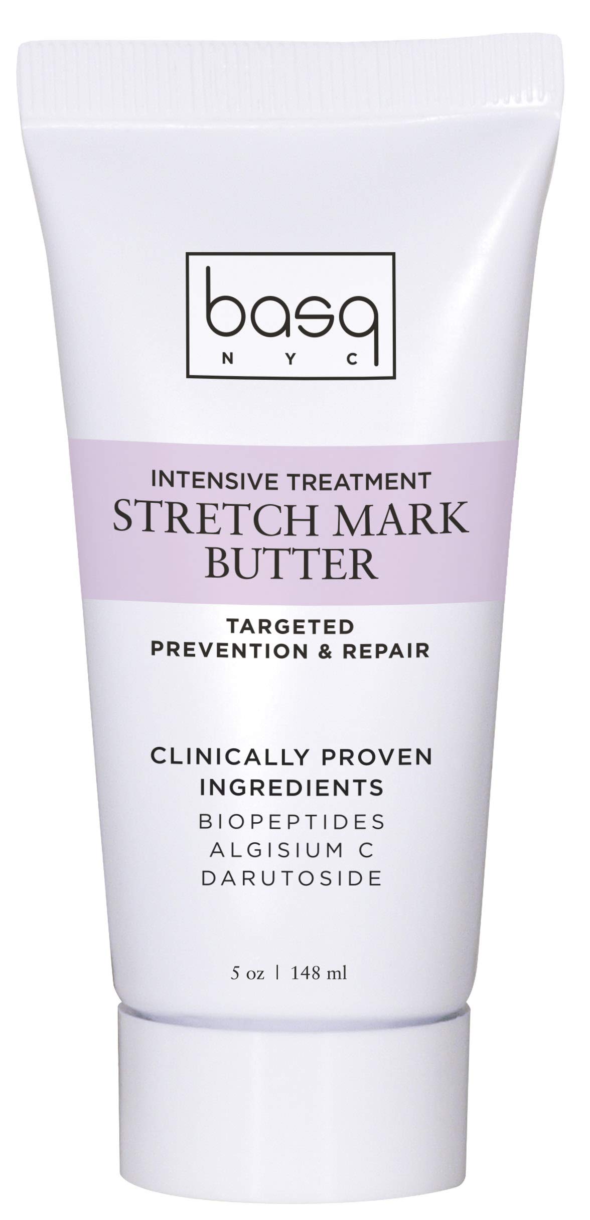 Basq NYC Intensive Treatment Stretch Mark Butter Tube- Treat Stretch Marks & Scars- Pregnancy Safe with Shea Butter