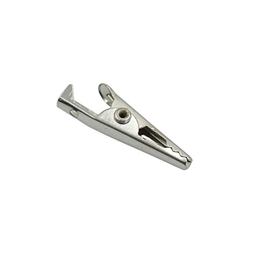 bnafes 27mm/1.06" Alligator Clips Test Crocodile Clamps Silver Tone - (30 Pcs)