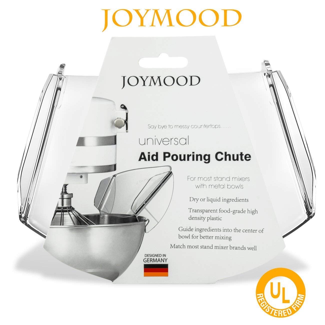 Pouring Shield, GUCHO Universal Pouring Chute for KitchenAid Bowl-Lift Stand Mixer Attachment/Accessories (pouringA)