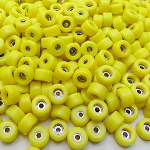 BANGNA 4 Pcs/Set Professional Urethane CNC Bearing Wheels for Wooden Fingerboard, White, One Size