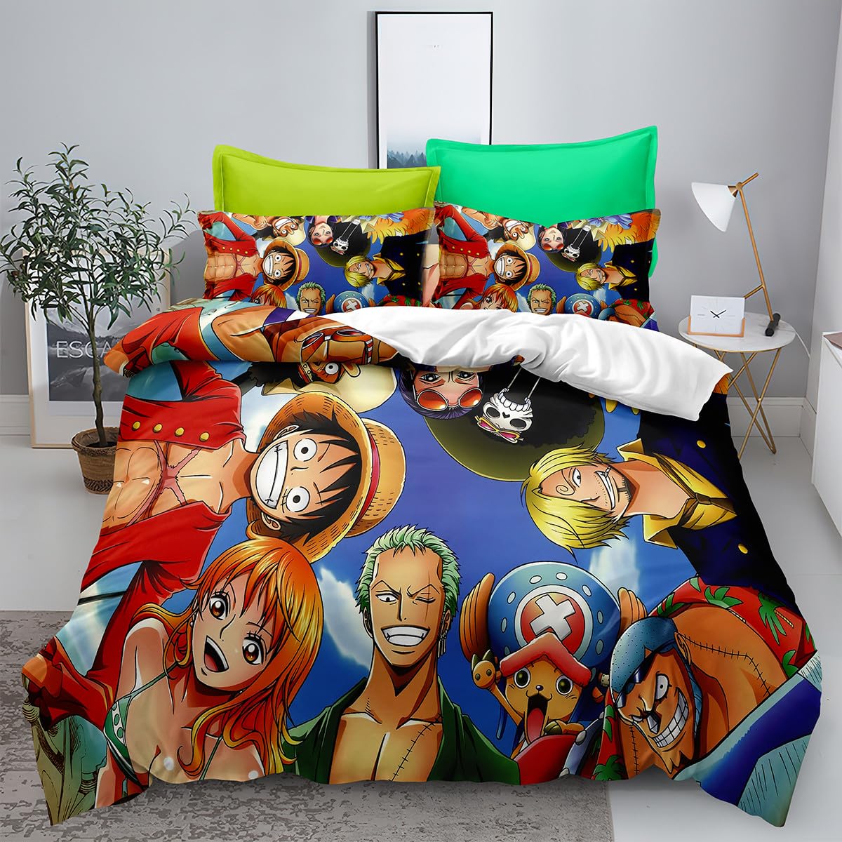 CPGXIOVH Duvet Cover Set one Bedspread Printed Piece Bedding Sets Kawaii for Girls Boys Room Decor Soft Breathable Comfortable with 1 Duvet Cover +2 Pillowcase(Full)