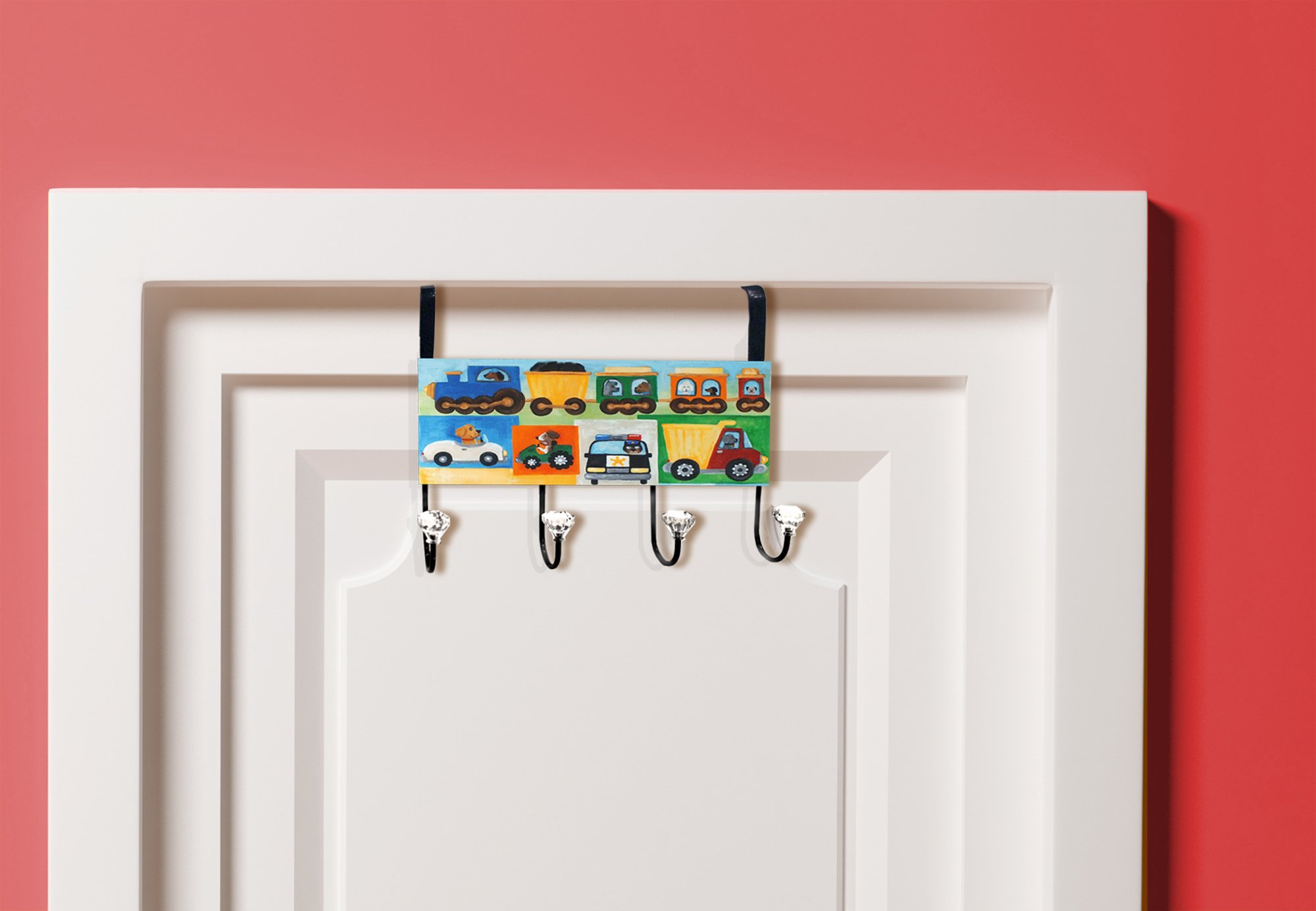 Stupell Home Décor Dogs Driving Vehicles Over The Door Hanger, 12 x 10.5 x 2, Proudly Made in USA