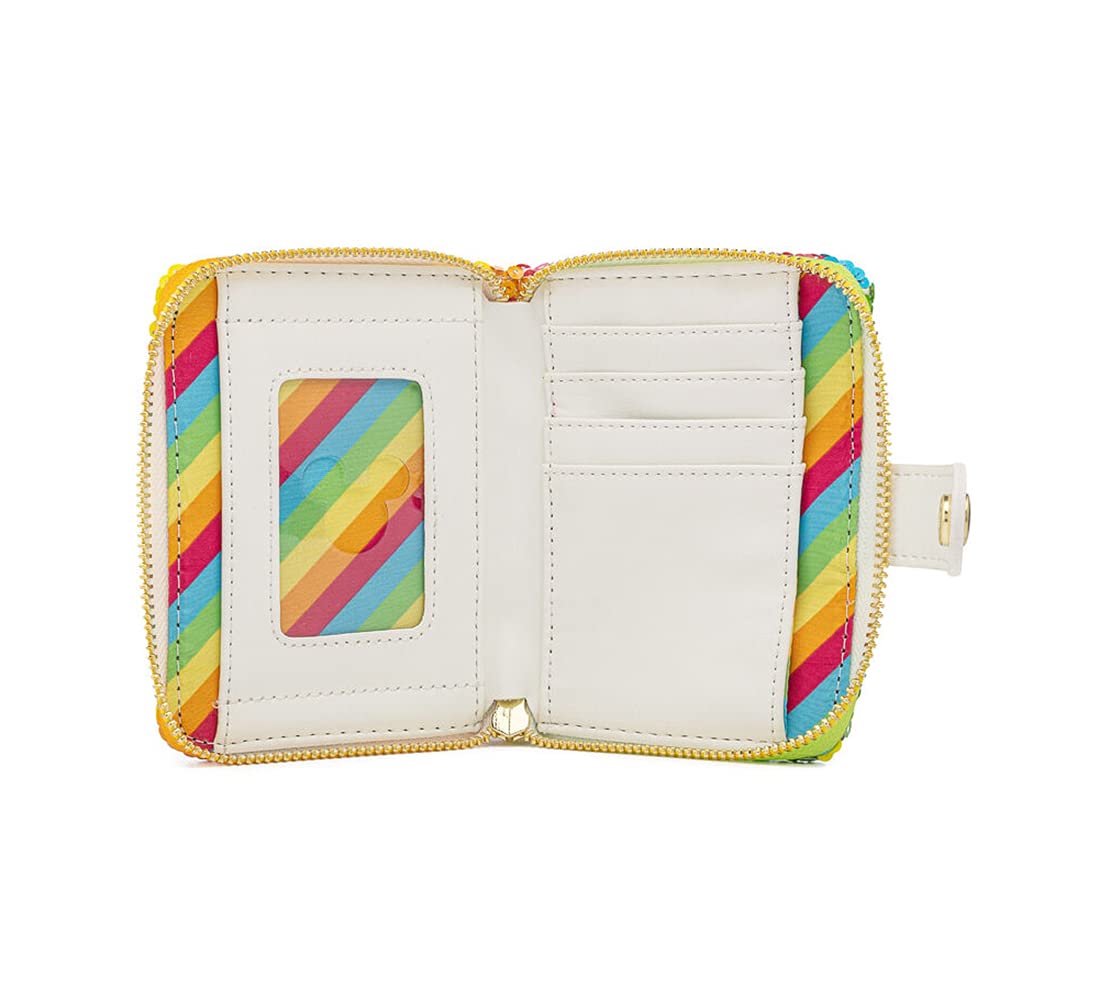 Loungefly x Disney Minnie Mouse Sequin Rainbow Zip Around Wallet