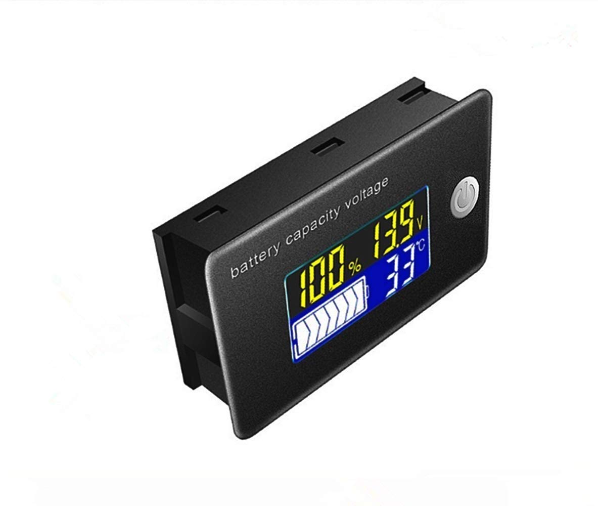 Battery Capacity Voltage Meter 0-179β Temperature Monitor 12V 24V 36V 48V Lead Acid Battery Lithium Battery Gauge Meter (36V)