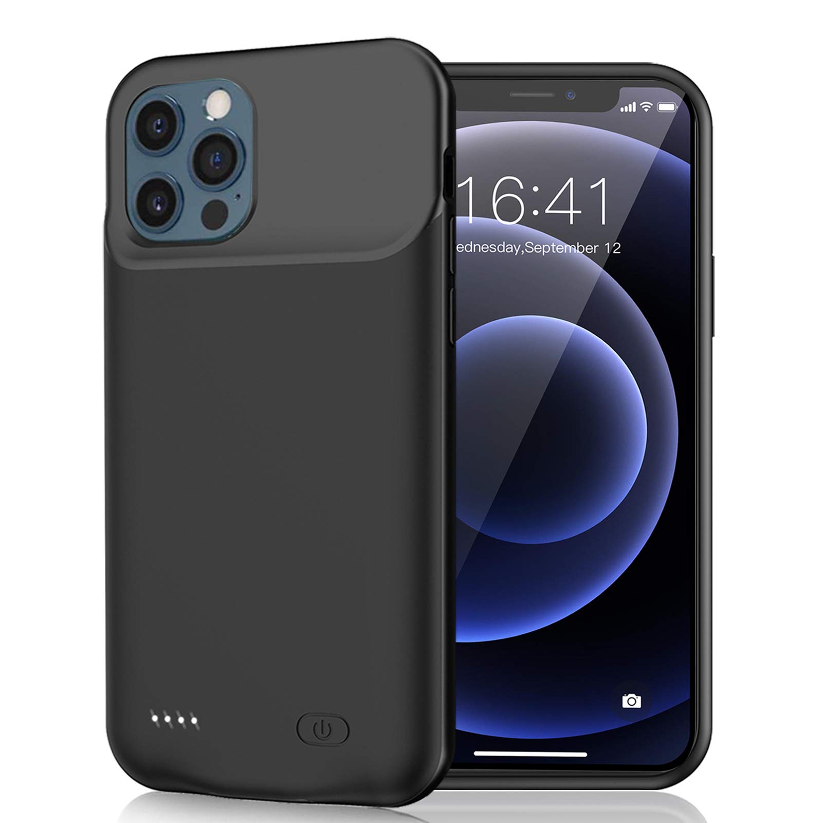 Battery Case iPhone 12 Pro Max, 8500mAh Slim Rechargeable Battery Pack Charging Case Compatible with iPhone 12 Pro Max Extended Battery Charger Case