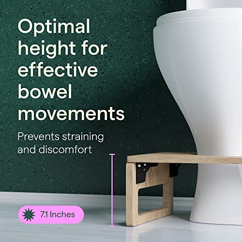 ๐ช๐๐ก๐ก๐๐ฅ ๐ฎ๐ฌ๐ฎ๐ฏ* Potty for Adults and Kids, Bamboo Potty Stool, 7 inches Foldable Bathroom Stool, Toilet Stool for Constipation & Bloating Relief, Easy to Clean & Anti Slip Potty Tool