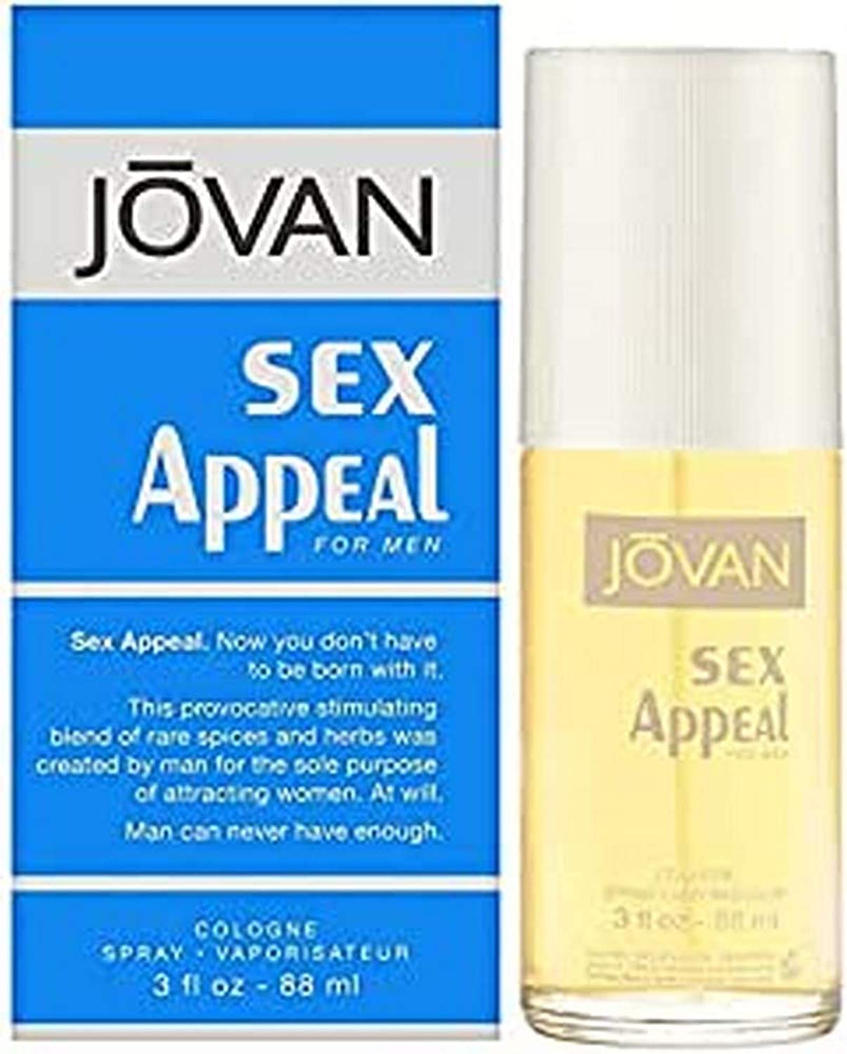 Jovan Sex Appeal for Men Cologne Spray, 3 Fl Oz