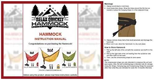 Better Outdoor Supply Camping Hammock - Portable Hammock Single or Double Camping Accessories w/Tree Straps Indoor or Outdoor use/Space Saver Design - Small Family Business