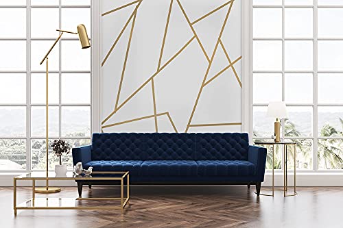 Murwall Gold Wall Decal Peel and Stick | Geometric Line Wall Sticker | Metallic Line Wall Decals