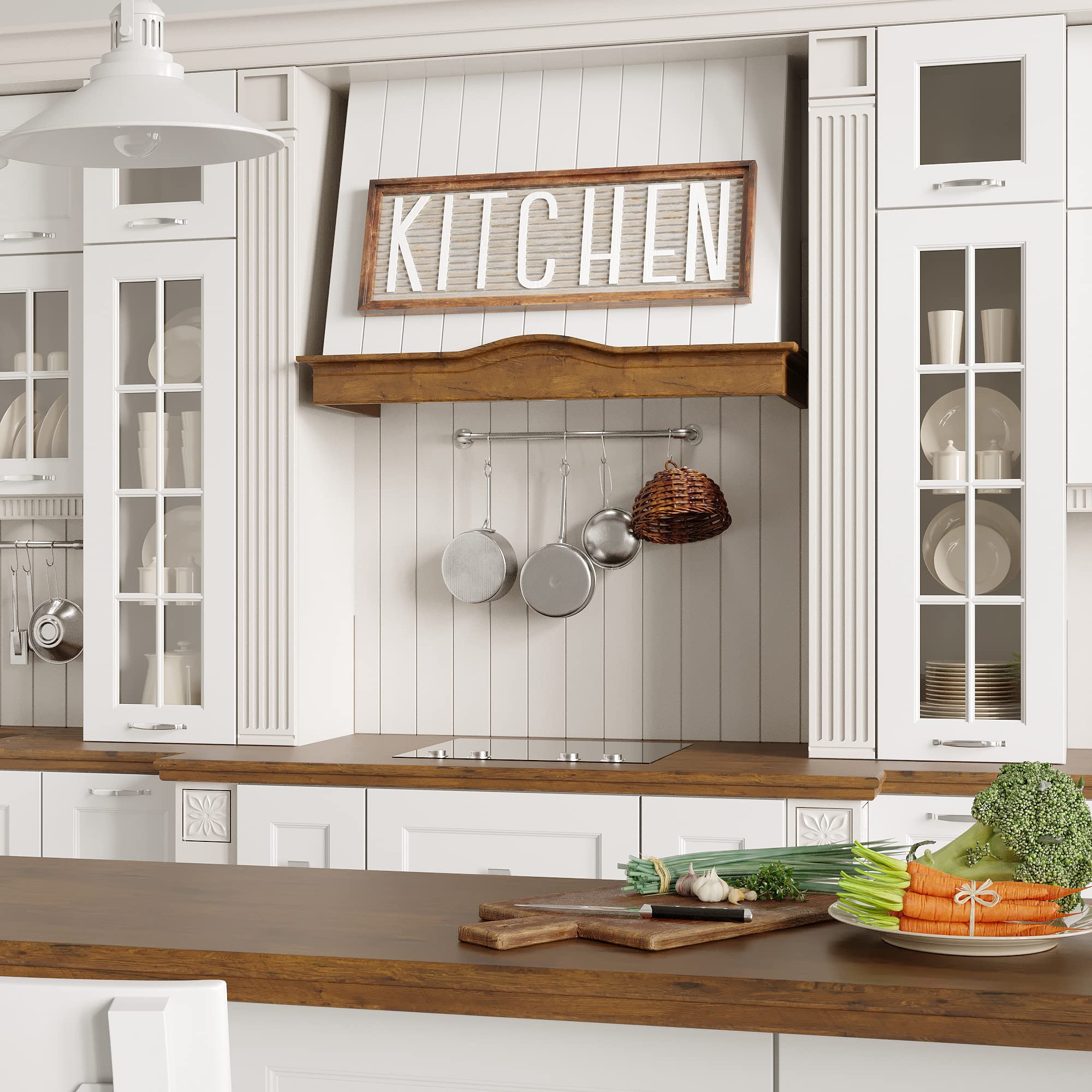 Barnyard Designs Rustic Wooden Kitchen Wall Decor Sign, Country Farmhouse Decoration for Home, Kitchen, Dining Room, 16.5β x 5β