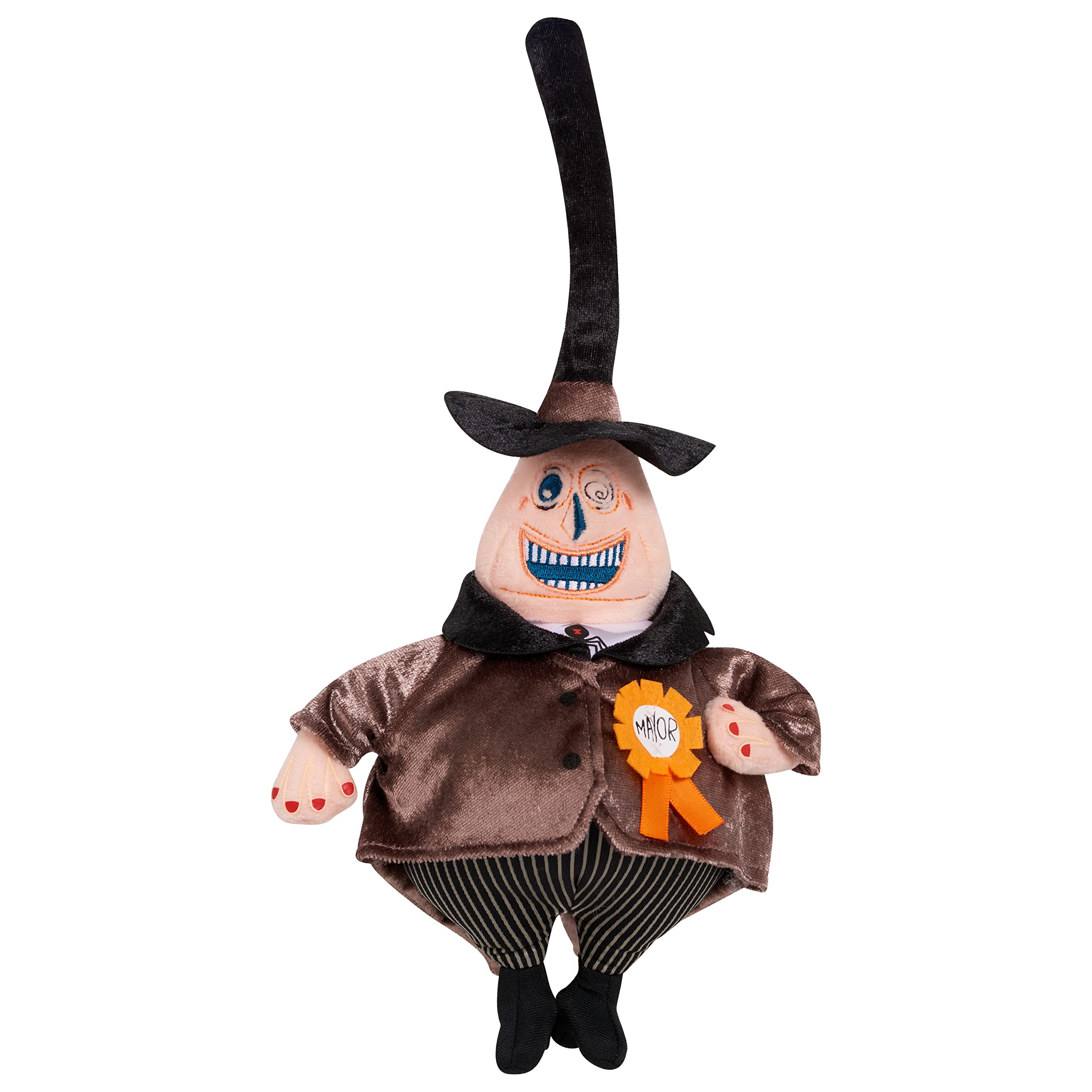 Just Play Disney Tim Burton's Nightmare Before Christmas Reversible Mayor 13-inch Feature Plushie, Officially Licensed Kids Toys for Ages 3 Up