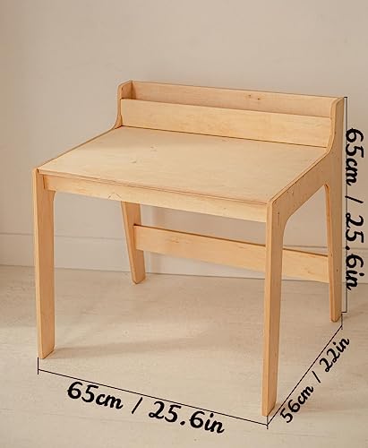 WOOD&ROOM Table with Chair for Children Room, Table for Learnig, Sturdy Table with Chair for Kids, Montessori Table, Art Table with Chair