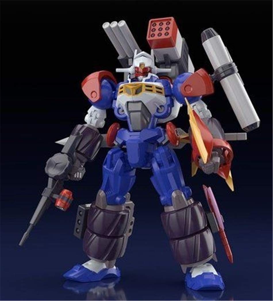 Bandai Shokugan Super Mini PLA Gear Fighter Dendoh Full Armor Dendoh Option Parts & Gatling Boar & Dragon Flare Set