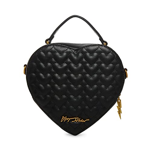 Betsey Johnson Heart Attack Crossbody, Black