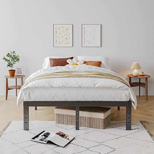 COMASACH 14 Inch Bed Frames Queen Size 3500 lbs Heavy Duty Platform with Sturdy Metal Slats, No Box Spring Needed, Easy Assembly, Under Bed Storage, Noise-Free, Non-Slip