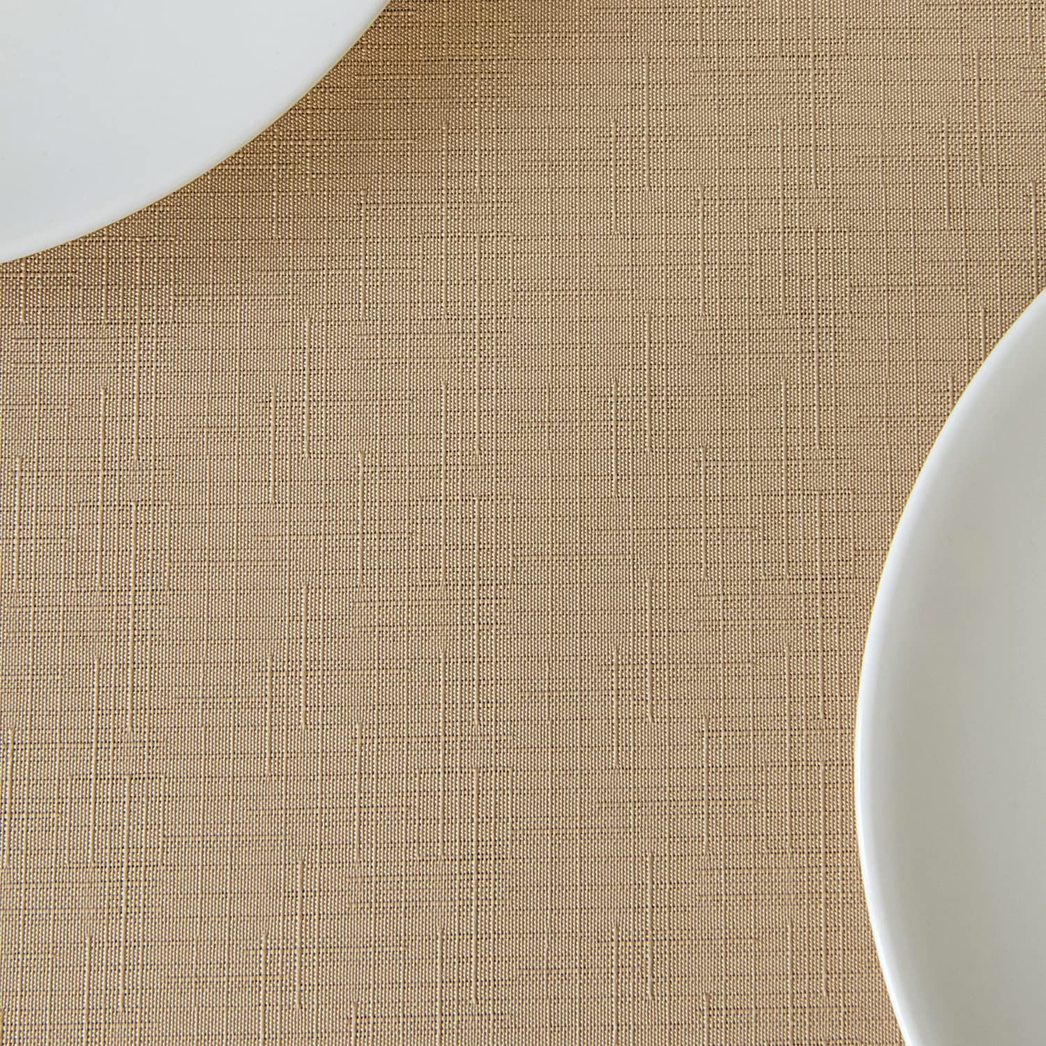 maxmill Rectangle Slubby Textured Tablecloth Waterproof Spillproof Wrinkle Free Table Cloth, Kitchen Dining Tabletop Decoration, Fabric Table Cover for Holiday Dinner Parties, 52 x 70 Inch, Beige
