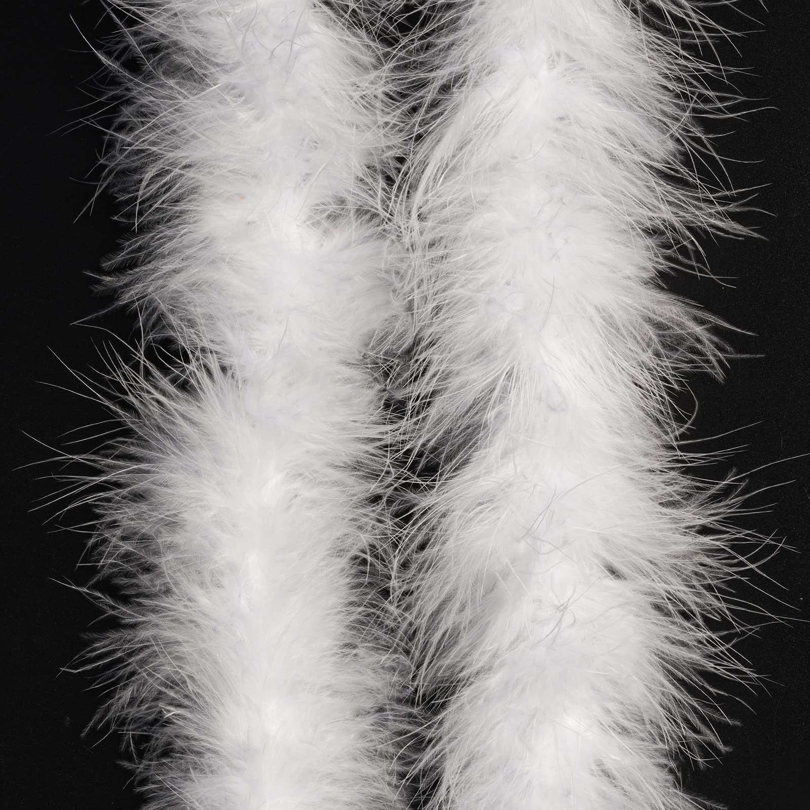 Dxhycc 2 Yards Marabou Feather Boa for Crafts Wedding Party Halloween Costume Christmas Tree Decoration 20 Grams, White