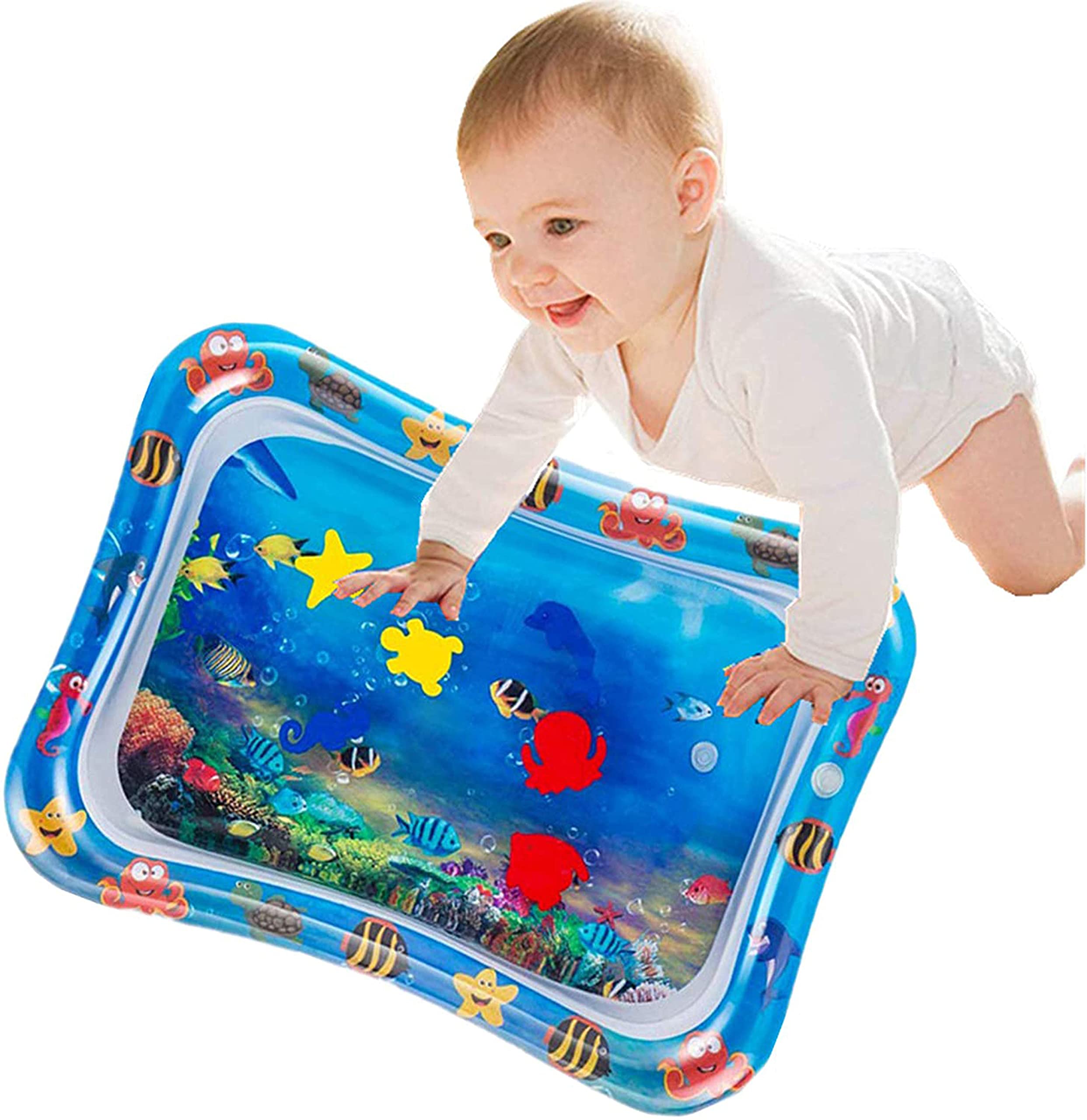 BAIVYLE Inflatable Tummy Time Water Mat for Babies,Great Gift Idea for Newborns, Baby Toys for 3 6 9 Months Girls and Boys Sensory Development