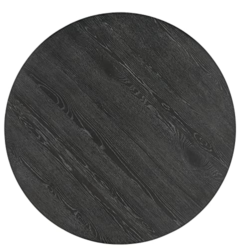 Progressive Furniture Muse Round Dining Table, 48" W x 48" D x 30" H, Weathered Pepper