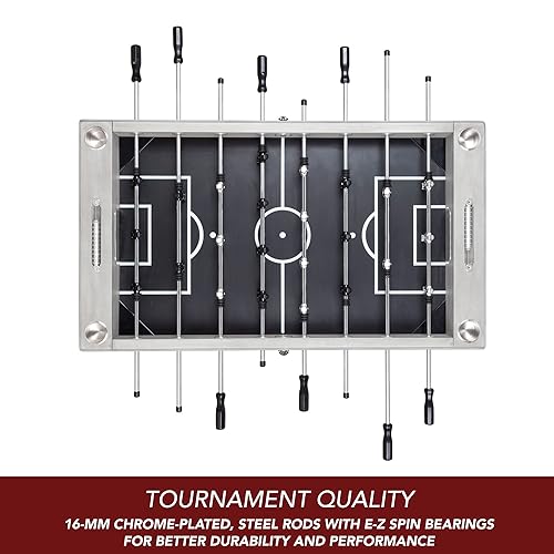 Hathaway Montecito 55-in Premium Competition Foosball Table, Arcade Table Soccer for Game Rooms, includes (2) Foosballs and - Driftwood