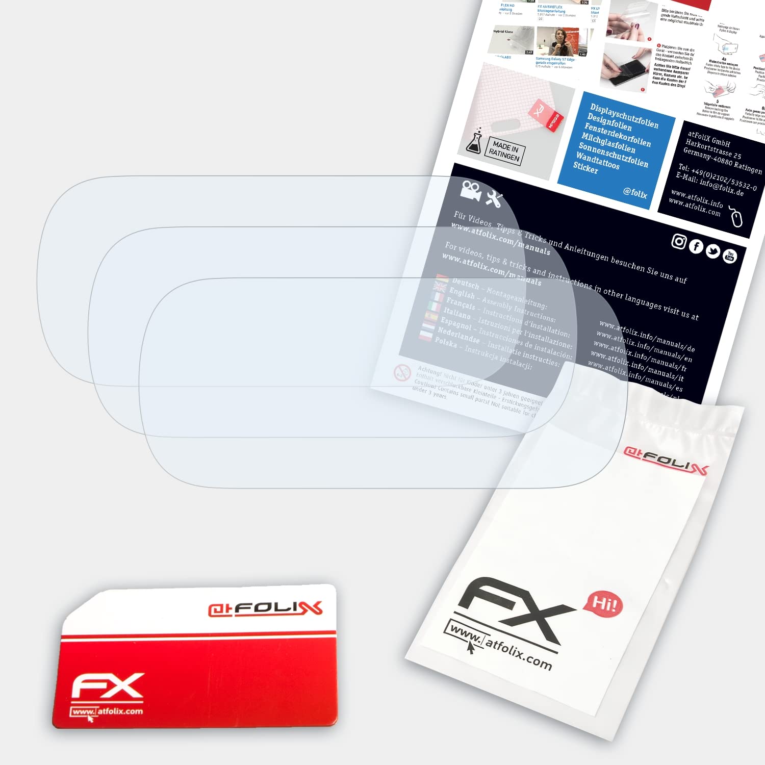 atFoliX Screen Protection Film compatible with Nextbase 512GW Screen Protector, ultra-clear FX Protective Film (3X)