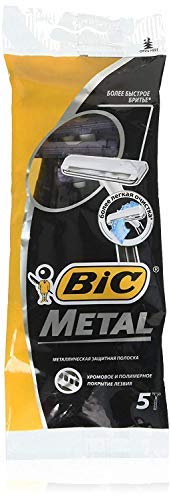 Bic Metal Men's Disposable Shaving Razors, 5-Count x 25