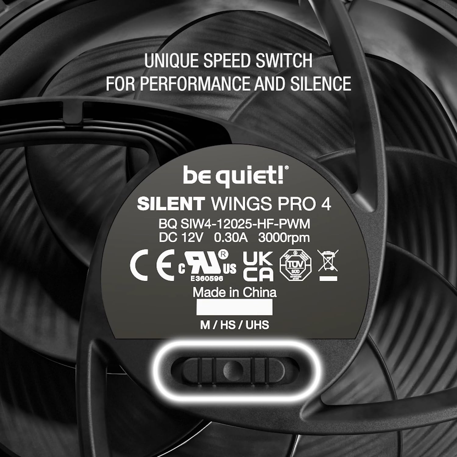 be quiet! Silent Wings Pro 4 140mm PWM High Speed 2400 RPM Premium Low Noise Cooling Fan | 4-Pin | BL099