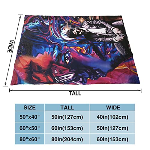 Flannel Fleece Throw Blanket Couch Blanket 60"x50",Soft Lightweight Durable Funny Home Decoration Warm Plush Lamb Wool Blanket Kid Custom cudi Blanket for Sofa