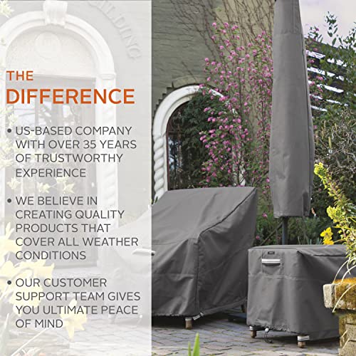 Classic Accessories Ravenna Water-Resistant 24 Inch Round Patio Ottoman/Table Cover, Outdoor Ottoman Cover