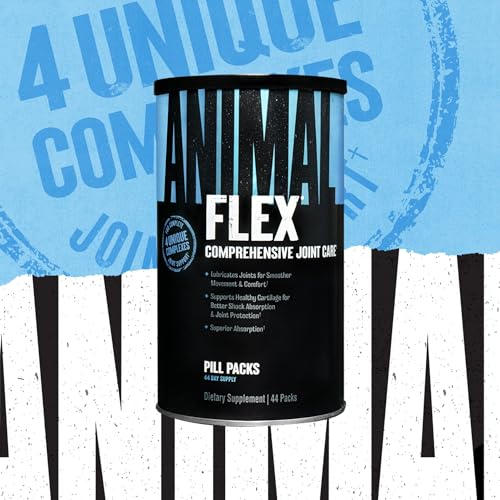 Animal Flex - Joint Support Supplement for Pain Relief and Discomfort with Turmeric, Glucosamine, Chondroitin, MSM, Boswellia to Reduce Soreness in Muscles, Back, Knees, Shoulder, and Hip, 44 packs