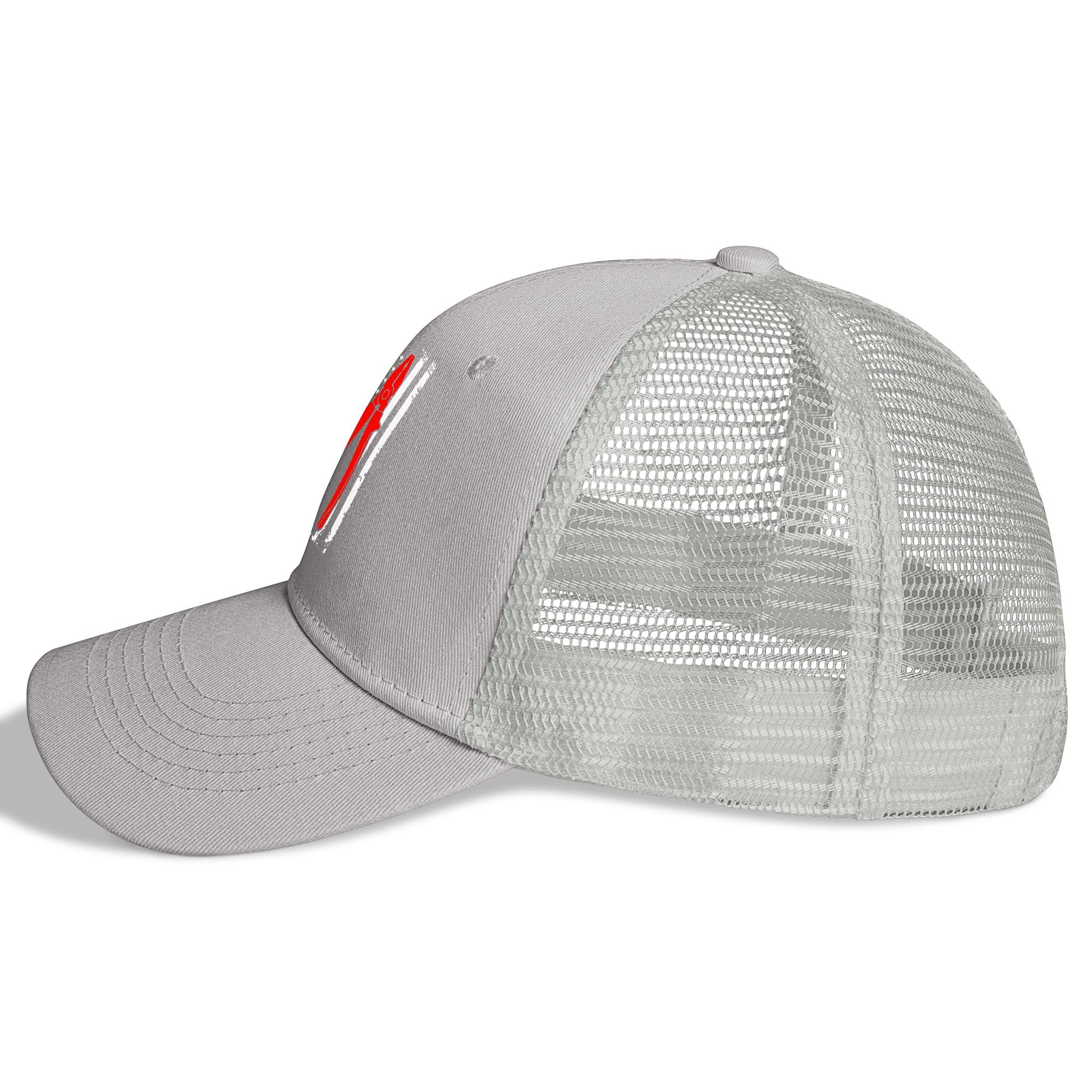 Baseball Cap Mesh Adjustable Electrician USA Flag Unisex Duck Tongue Hat Fits Travel Sunscreen Hat Outdoors