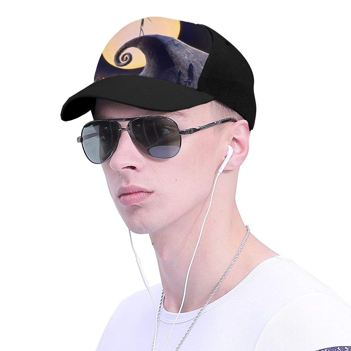 Baseball Cap Night Christmas Adjustable Anti UV Sun Hat Washed Cotton Outdoor Dad Hat for Men Women