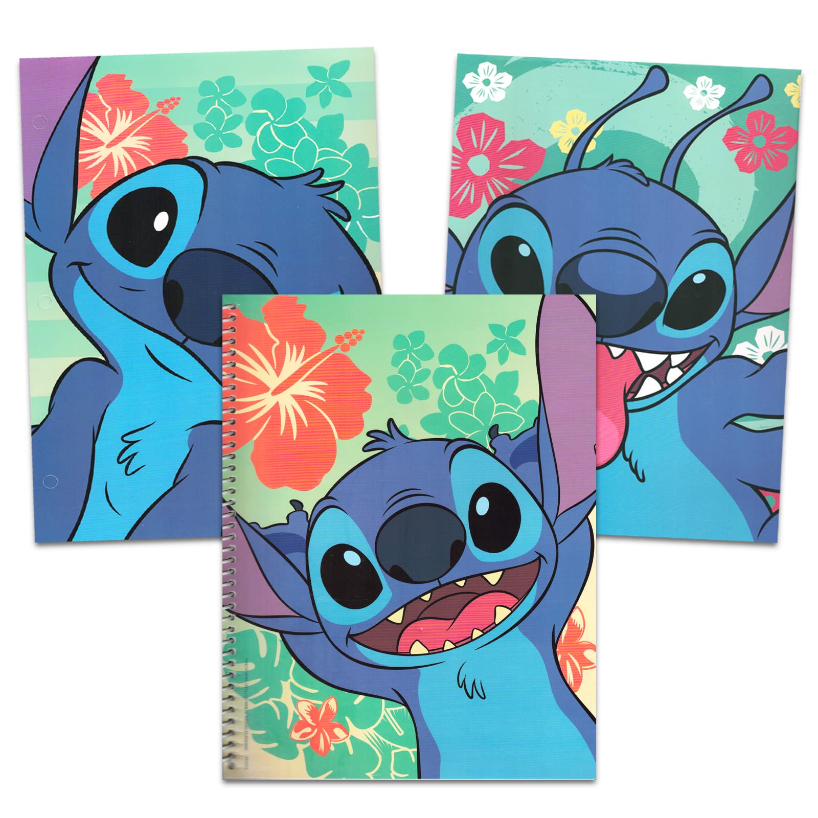 Beach Kids Stationery Set - 11 Pc Bundle with Folder, Notebook, Erasers, Case, Stickers, and More (Lilo and Stitch)