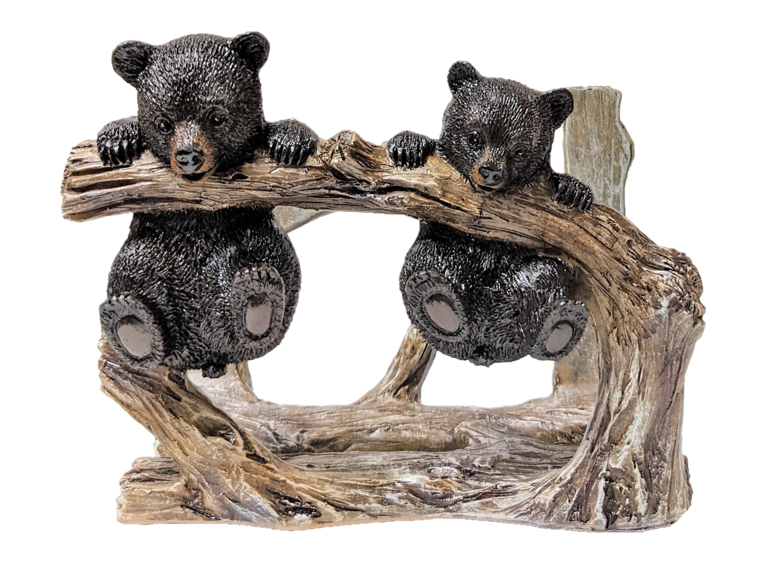 Bear Cubs Hanging on Tree Branch Decorative Napkin Holder (Mail Holder)
