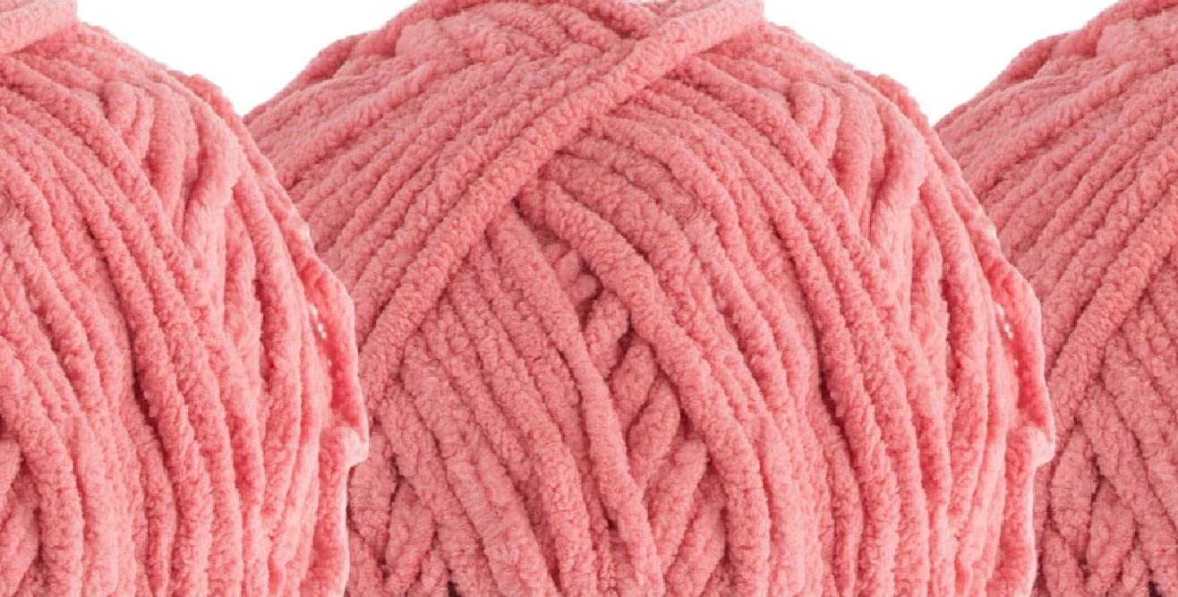 Bernat Baby Blanket Yarn - Big Ball (10.5 oz) - 2 Pack with Pattern Cards in Color (Orange Flamingo)