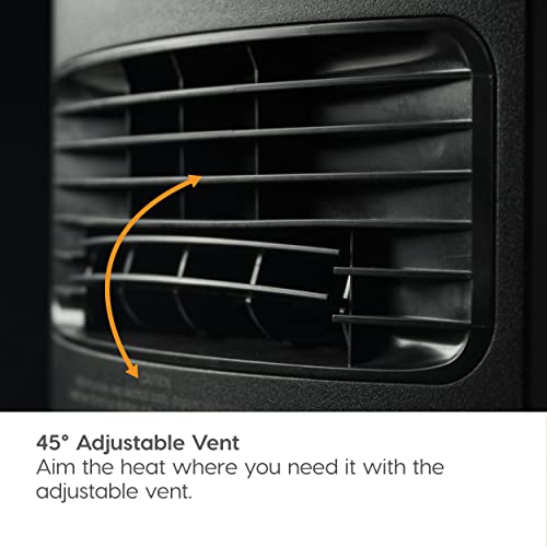 IRIS USA WOOZOO 1500-Watt Oscillating Portable Heater with Motion Sensor, Space Ceramic Fan for Desk, Fast Heating Indoor Room, Child Safe Personal Quiet Heater With Built-in Thermometer, Black