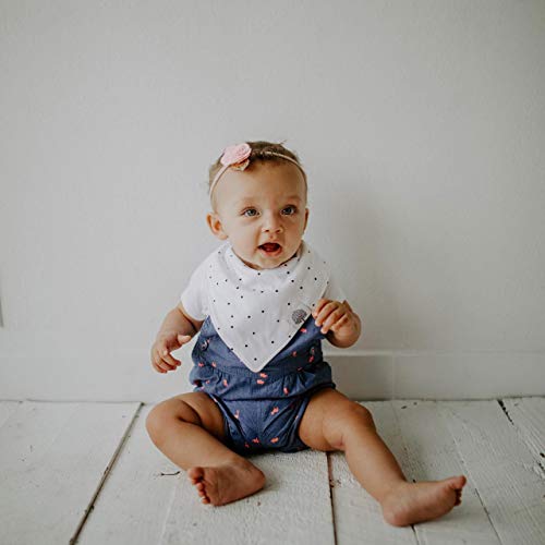 Parker Baby Bandana Drool Bibs 4 Pack Baby Bibs for Girls - "Lincoln Set"