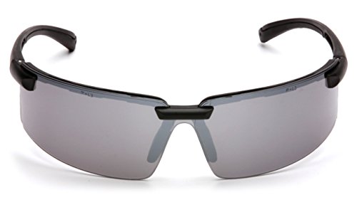 Pyramex Surveyor Silver Mirror Lens With Black Frame