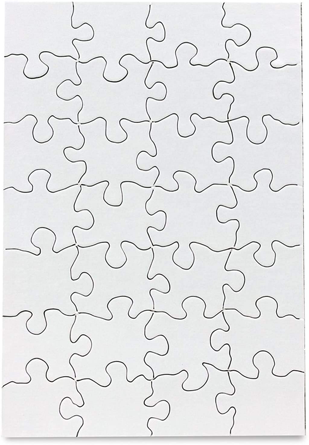 Hygloss Puzzles DIY Party Invite - Blank Puzzle for Decorating - Art Activity - Use as Party Favors - White, Sturdy ā 5.5 x 8 Inches, 28 Pieces - Comes with Envelopes - 8 Qty