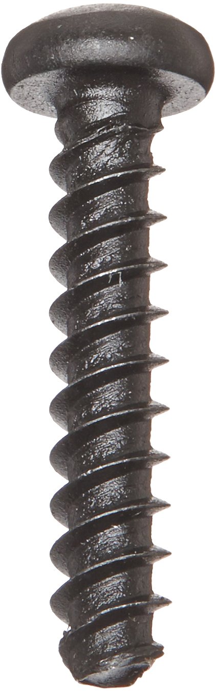 Small Parts 0410LTPB Steel Thread Rolling Screw for Plastic, Black Oxide Finish, Pan Head, Star Drive, #4-20 Thread Size, 5/8" Length (Pack of 100)