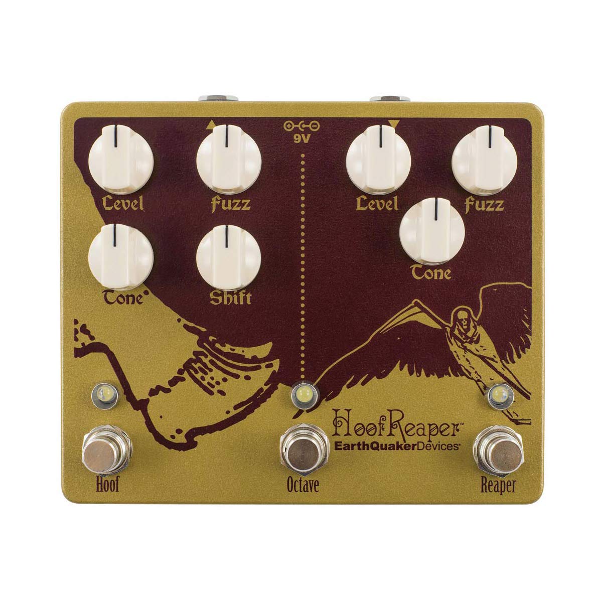 EarthQuaker Devices Hoof Reaper Double Fuzz Guitar Effects Pedal with Octave Up