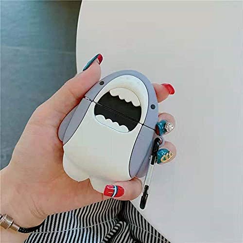 Compatible for Airpods 1/2 Case Cover, 3D Cute Cartoon Funny Fun, Silicone Air pods Stylish Chic Character Skin Keychain Kits,Funny Boys Girls Kids Teens Women Cases for Airpods 1&2
