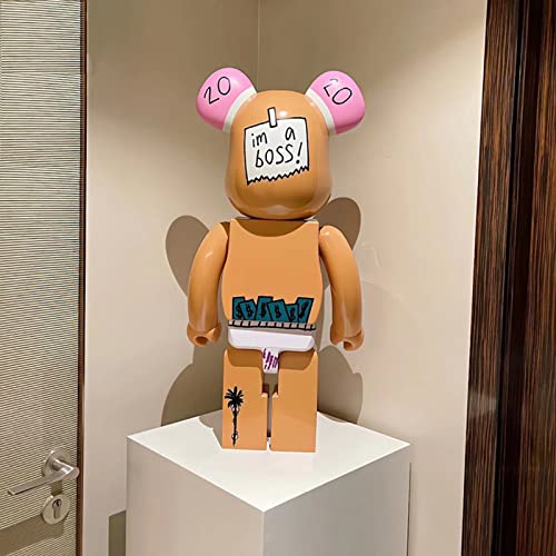 Bearbrick 400%/1000% Violent Bear Building Blocks Bear slug Model Figurine Collectible Toy Gift Fashion Ornament Statue A,1000%(70CM)