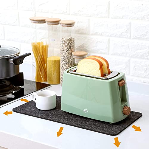 Heat Resistant Air Fryer Mat, 2PCS Kitchen Countertop Heat Protector Mat, Non Slip Appliance Slider Aid Pad for Air Fryer, Coffee Maker, Blender,Toaster, 17.3β x 11.8β