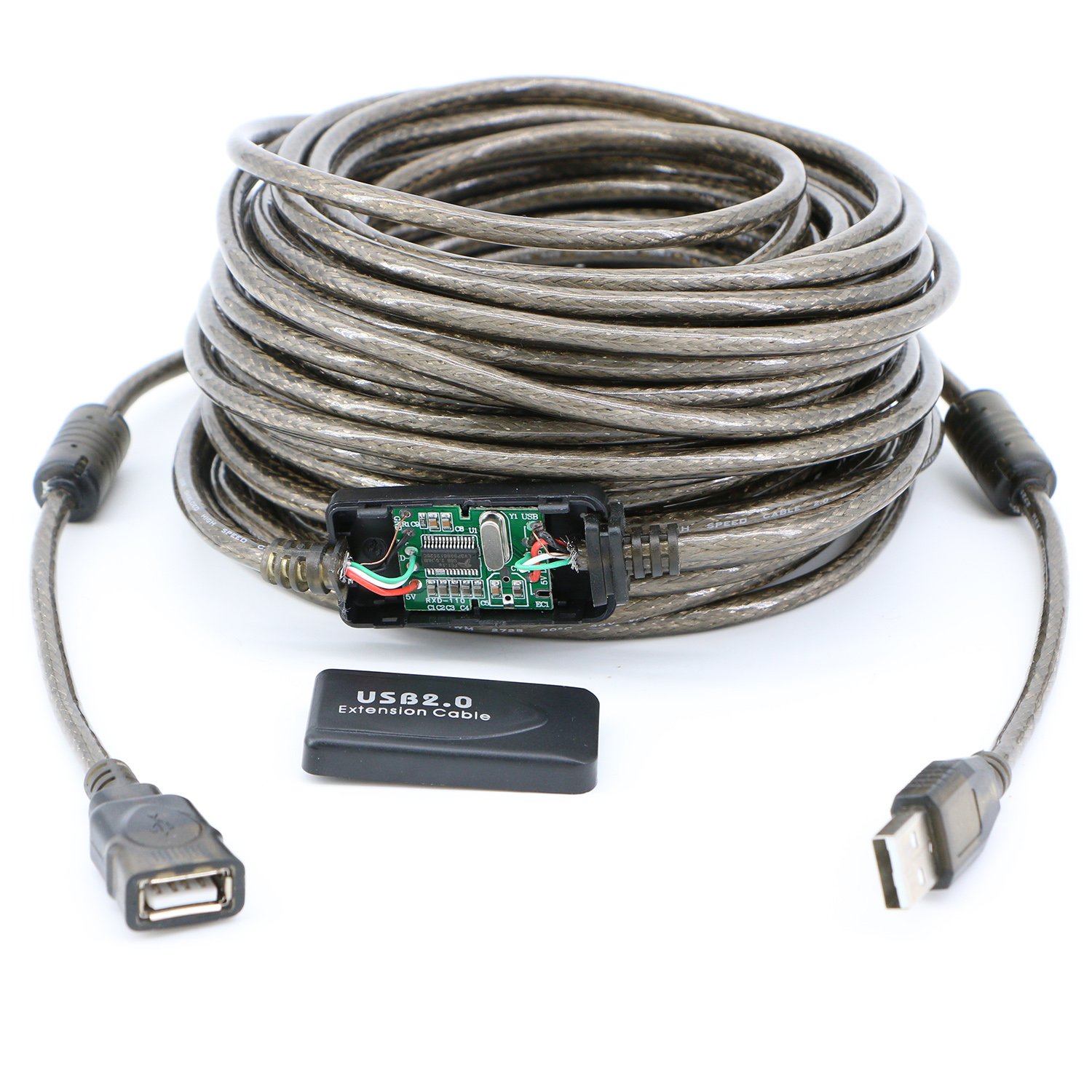 PASOW USB 2.0 A Male to A Female Extension Cable High Speed 480 Mbps (50 Feet(15m))
