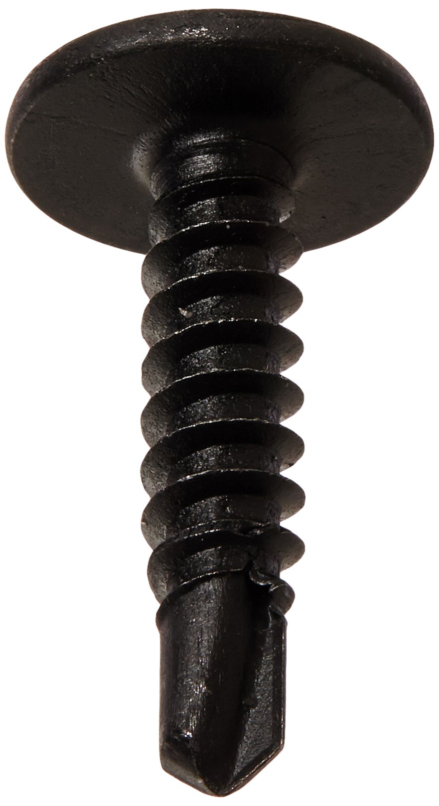 Small Parts 0812KPMB Steel Self-Drilling Screw, Black Phosphate Finish, Modified Truss Head, Phillips Drive, #2 Drill Point, #8-18 Thread Size, 3/4" Length (Pack of 100)