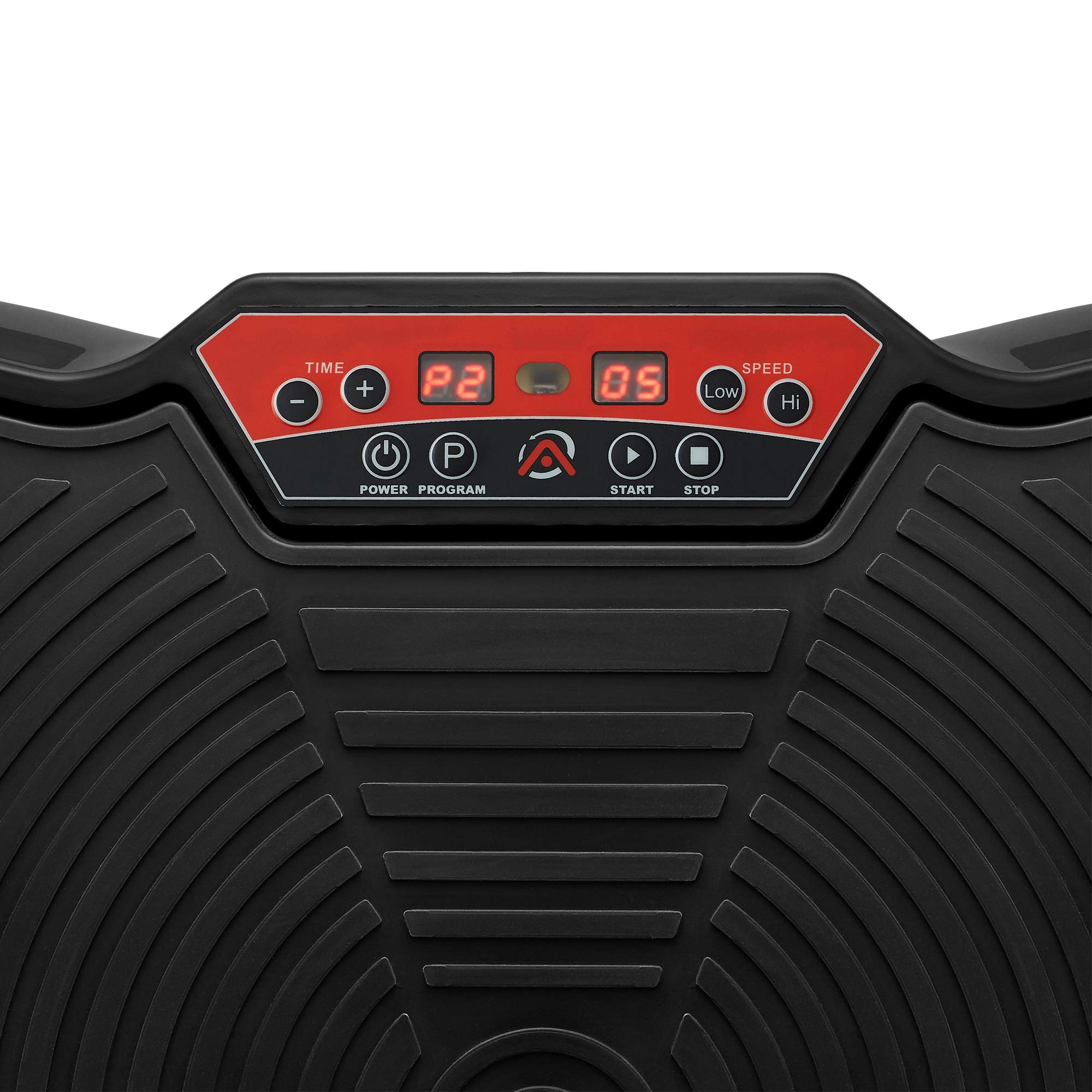 Axis-Plate Vibration Plate Exercise Machine with Resistance Bands - Whole Body Fitness Platform - Black